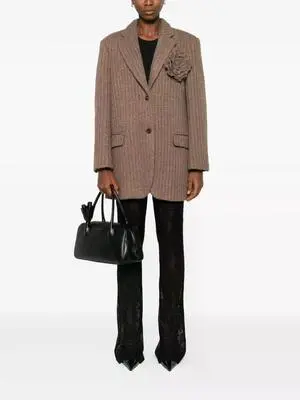 Giuseppe Di Morabito Rose-embellished Ribbed Blazer
