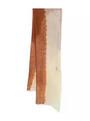 SUZUSAN Dip-dye Fringed Scarf - Neutrals