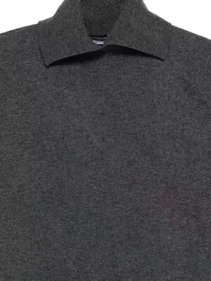 Lorena Antoniazzi Knitted Dress With Polo Collar And Side Slits