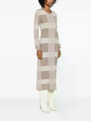 Emporio Armani Checked Midi Dress