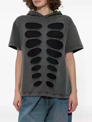 AVAVAV Cut-out Hooded T-shirt - Grey