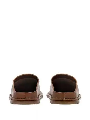 BUTTERO® Leather Stitching Detail Mules