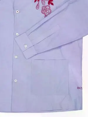 BAZISZT Celeste Floral-embroidered Shirt