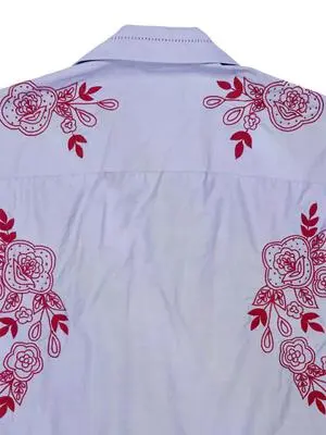 BAZISZT Celeste Floral-embroidered Shirt