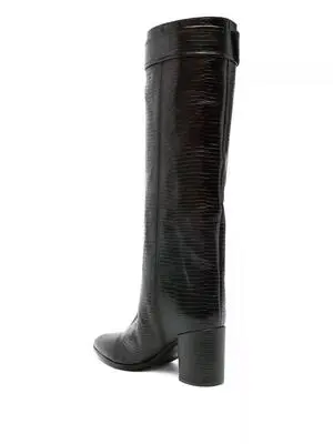 LELLA BALDI Buckle-detailing Leather Boots