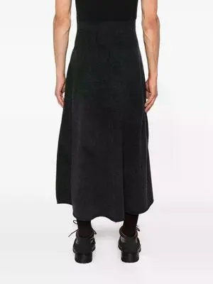 Extreme Cashmere High-waist Midi Skirt - Grey