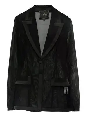 BABYLONE PARIS Single-breasted Mesh Blazer