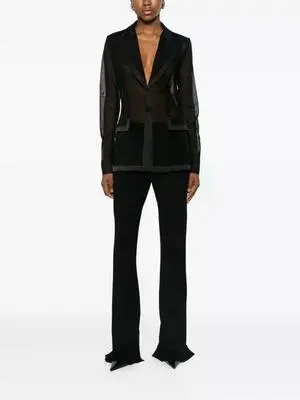 BABYLONE PARIS Single-breasted Mesh Blazer