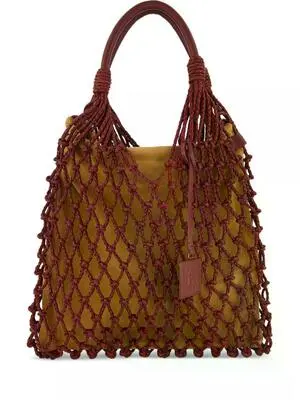 PAULA Macramé Maxi Bag - Brown