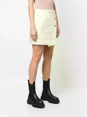 Emporio Armani Button-front Quilted Wrap Skirt