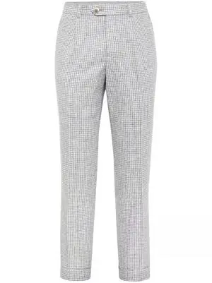 Brunello Cucinelli Houndstooth Tailored Trousers