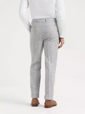 Brunello Cucinelli Houndstooth Tailored Trousers