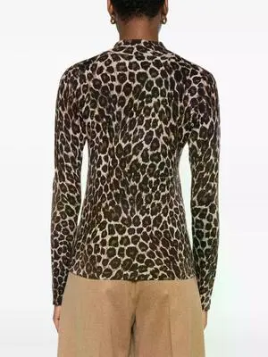 Eric Bompard Leopard-print Cashmere T-shirt