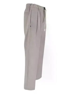 WHITE SAND Pleated Belted Trousers