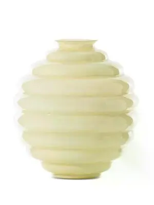 VENINI Ribbed Vase - Neutrals