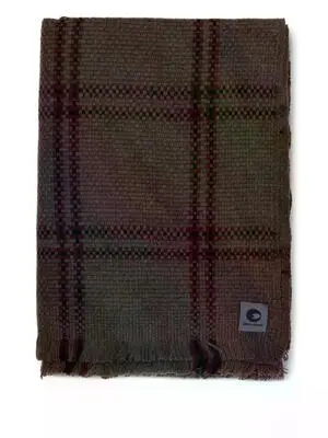 Denis Colomb Sutai Throw Checked Fringed Blanket - Brown