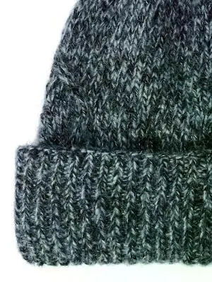 Moncler Logo Motif Beanie Hat - Grey