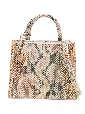 MC2 SAINT BARTH Snakeskin Effect Tote - Neutrals
