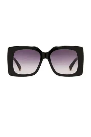 Stella McCartney Medallion Sunglasses - Black & Gradient Smoke