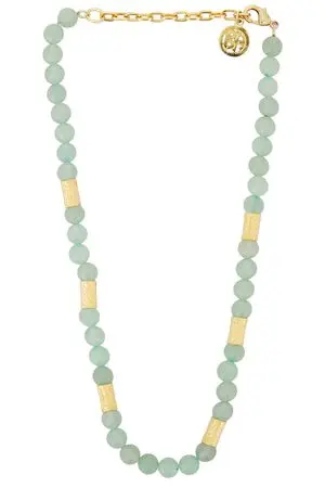BEN-AMUN Midori Sour Necklace - Jungle Green & Gold