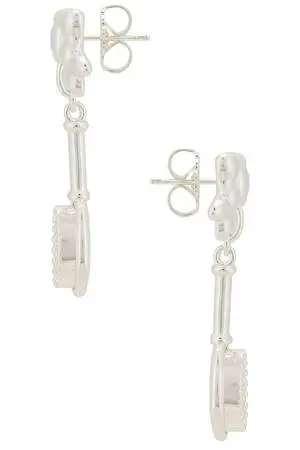 Sandy Liang Hairbrush Pendant Earrings