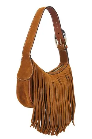 Staud Owen Shoulder Bag - Tan Fringe