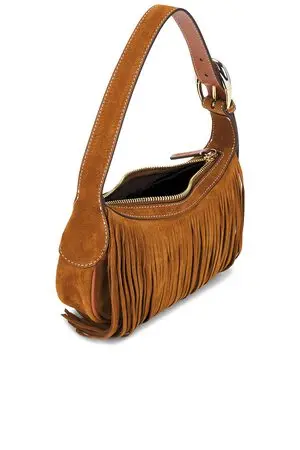 Staud Owen Shoulder Bag - Tan Fringe