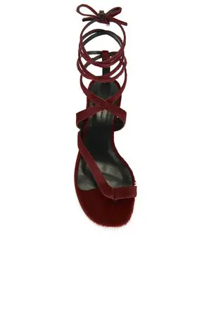 Khaite Aimee Strappy Sandal - Cherry