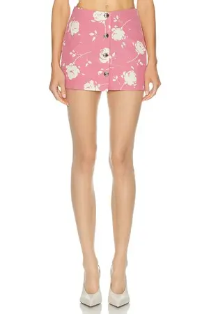 Alessandra Rich Mini Skirt - Pink & White