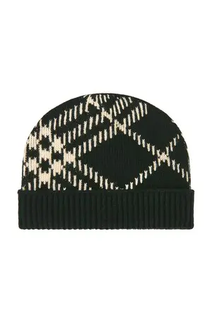 Burberry Core Check Beanie - Black & Calico Ip Check