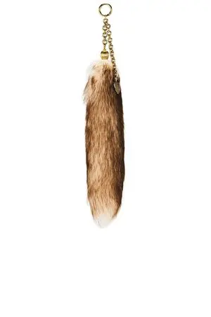 Chloé Shearling Fur Keychain - Pearl Beige