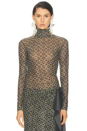 Dries Van Noten Embellished Hoyser Neck - Green