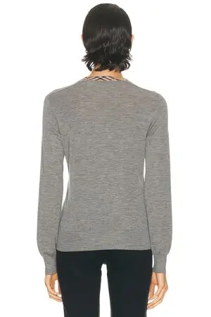 Burberry Crewneck Pullover Sweater - Grey