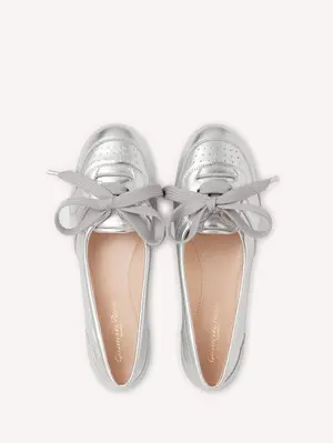 GIANVITO ROSSI Vault Ballerina Sneakers - Silver - Metallic Nappa