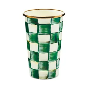 MACKENZIE-CHILDS Emerald Check Tumbler, 20 Oz - No Color
