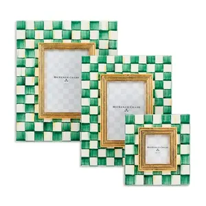 MACKENZIE-CHILDS Emerald Check Frame, 2.5 X 3