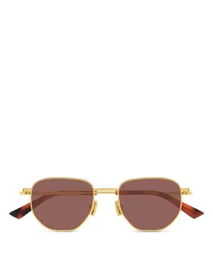 Bottega Veneta Pilot Sunglasses, 52mm