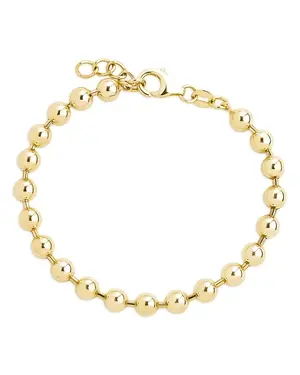 Sterling Forever Preston Beaded Flex Bracelet - Gold