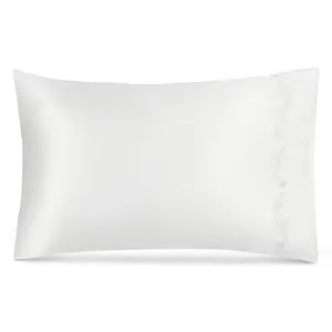 MATOUK Silk Collection Standard Pillowcase - Daphne Embroidery In Bone