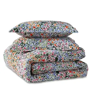 Marimekko Rantaniitty Cotton Percale 3-piece Comforter Set, Full/queen - Medium Orange
