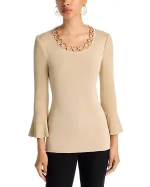 Misook Bell Sleeve Knit Tunic