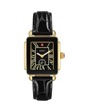Michele Deco Mid Sport Watch 29mm X 31mm - Black/black