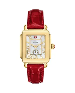 Michele Deco Mid Sport Watch 29mm X 31mm - White/red