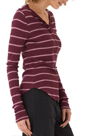 THREADS 4 THOUGHT Striped Rib Henley