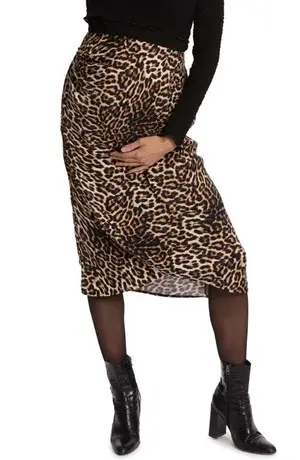 CACHE COEUR Léa Maternity Wrap Skirt - Leopard