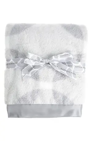 LITTLE GIRAFFE Luxe Whirl Baby Blanket - Silver