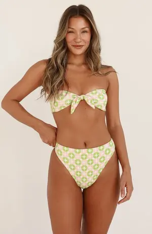 DIPPIN DAISY'S Bunny Knotted Bandeau Bikini Top - Retro Pop