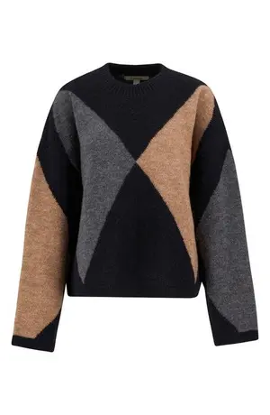 Barbour Sabrina Colorblock Wool-blend Crewneck Sweater