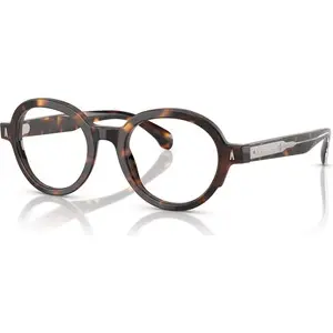 Moncler 47mm Round Eyeglasses - Tortoise
