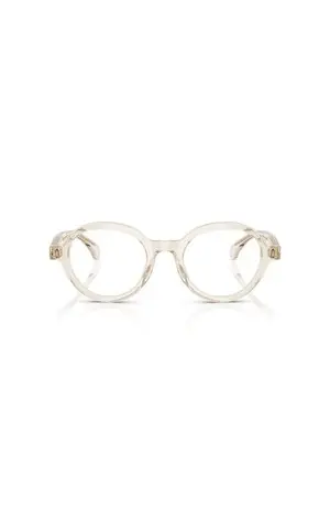 Moncler 47mm Round Eyeglasses - White
